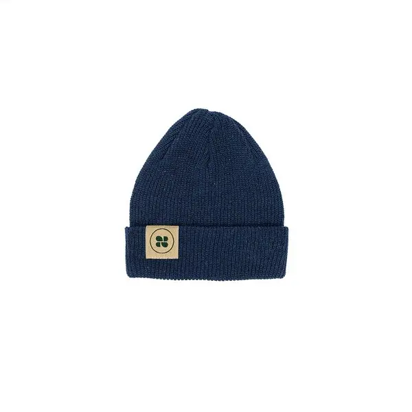 NEW ORCHARD Recycled Yarn Beanie - Black/blue