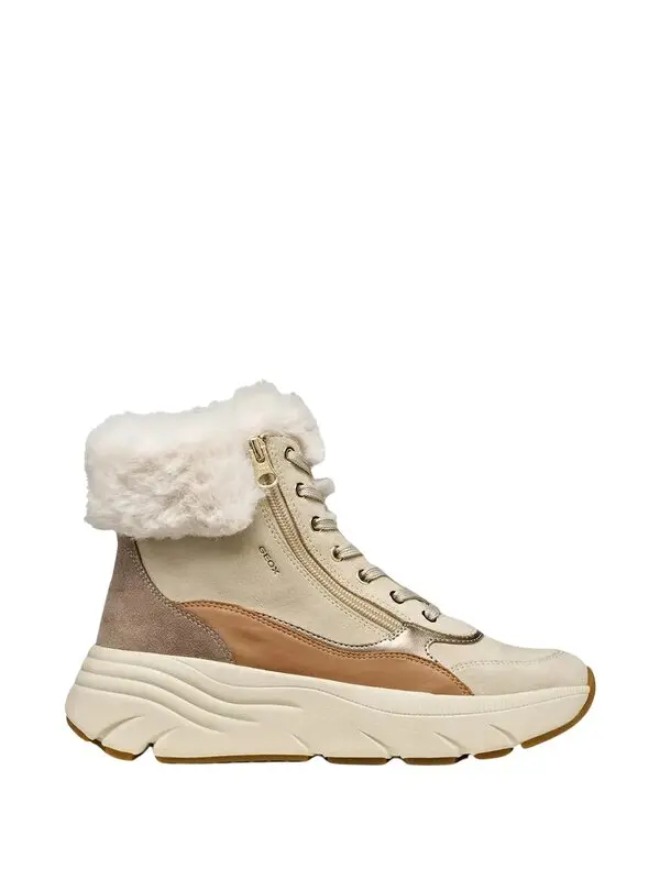 Geox High Top Sneakers With Fur Trim