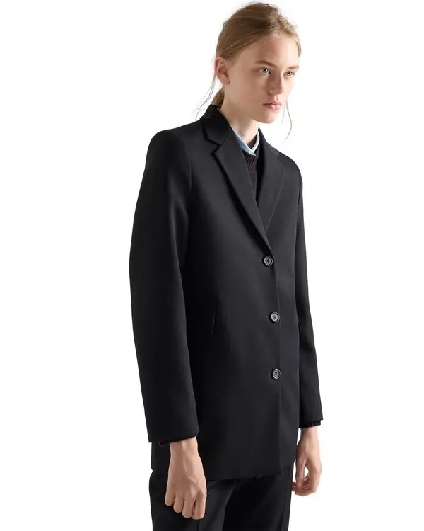 Prada Single-breasted Gabardine Jacket