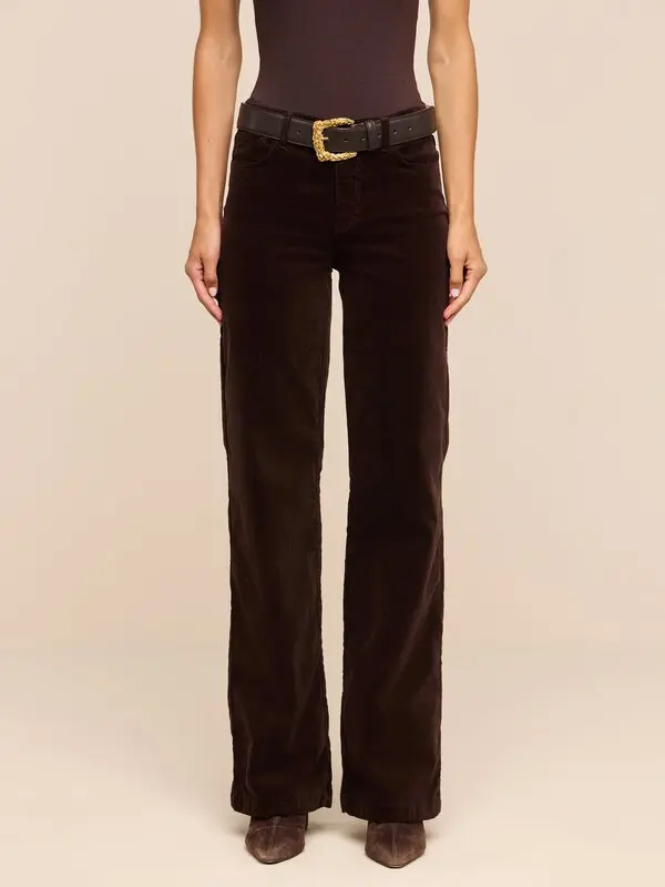 L'Agence Scottie Velvet Wide-leg Jean