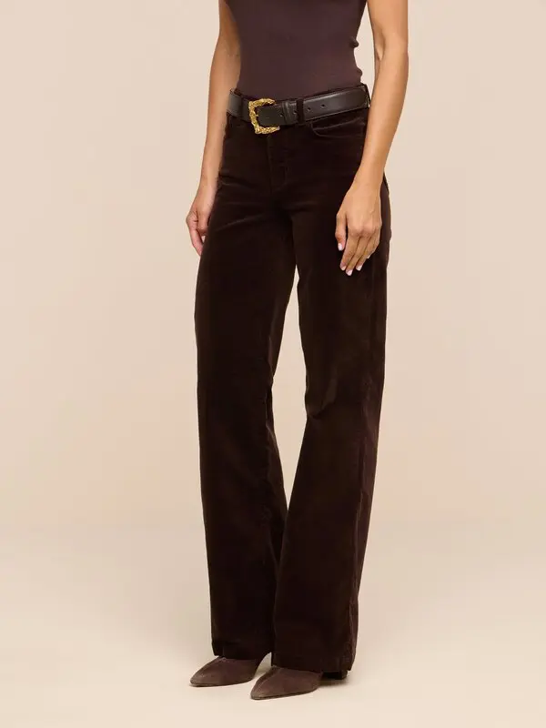 L'Agence Scottie Velvet Wide-leg Jean