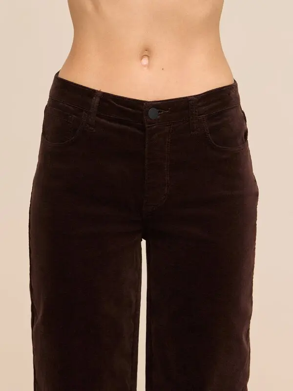 L'Agence Scottie Velvet Wide-leg Jean