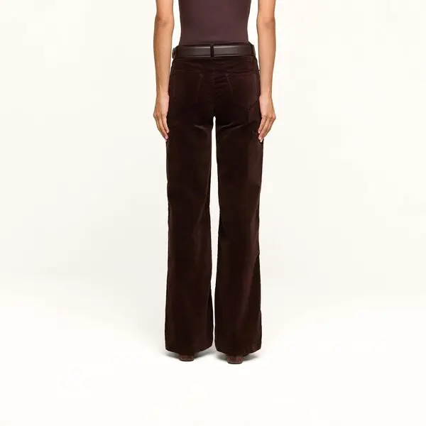 L'Agence Scottie Velvet Wide-leg Jean - Dark Java