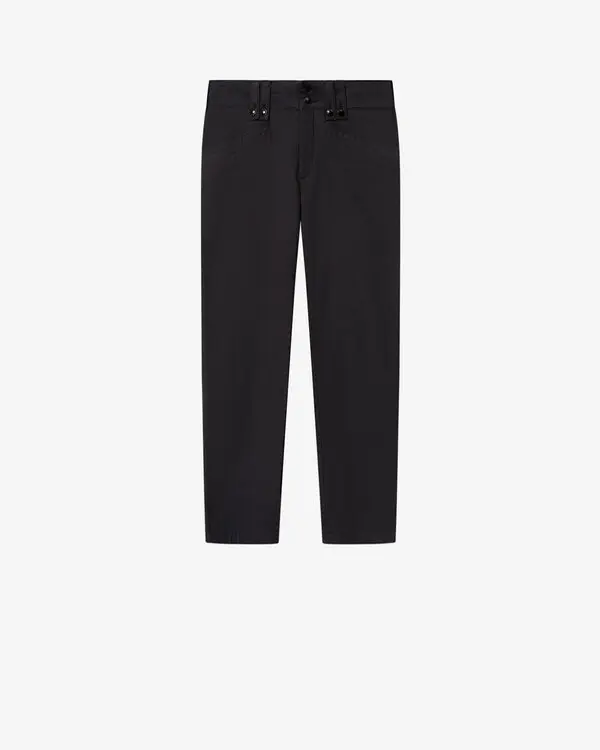 Isabel Marant Étoile Berna Cropped Stretch-cotton Pants - Black