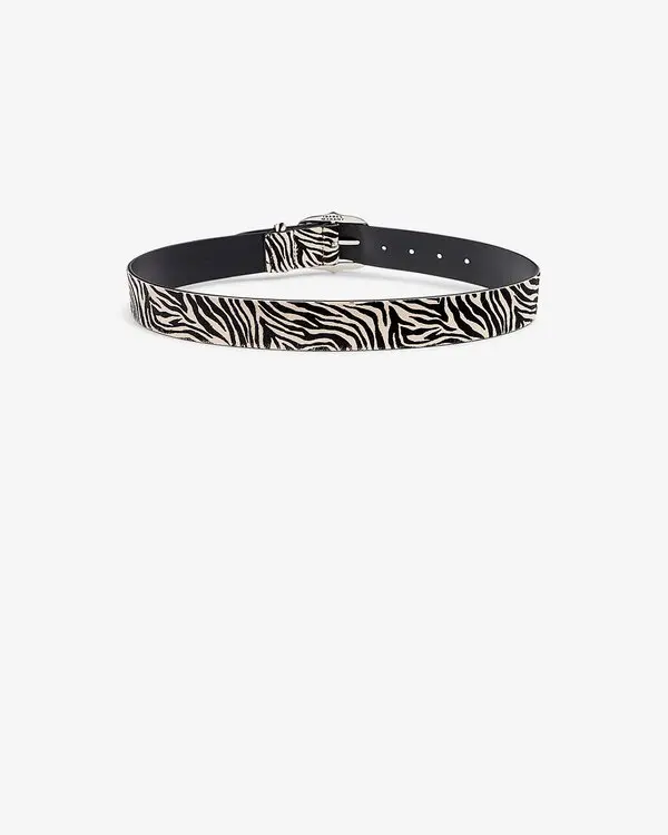 Isabel Marant Étoile Lapae Leopard-print Leather Belt - Zebra / Palladium