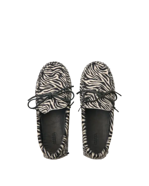 Isabel Marant Étoile Print Pony-effect Leather Loafers - Zebra