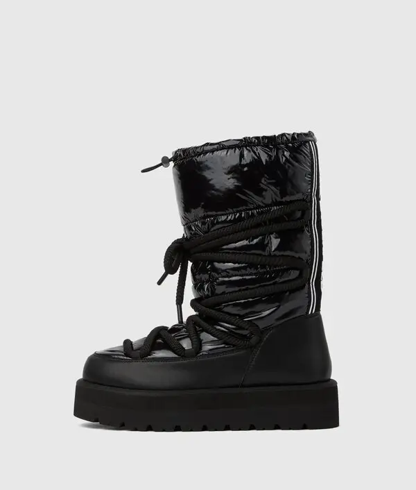 Karl Lagerfeld Skylar High-leg Padded Boots - Black