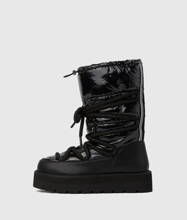 Karl Lagerfeld Skylar High-leg Padded Boots - Black