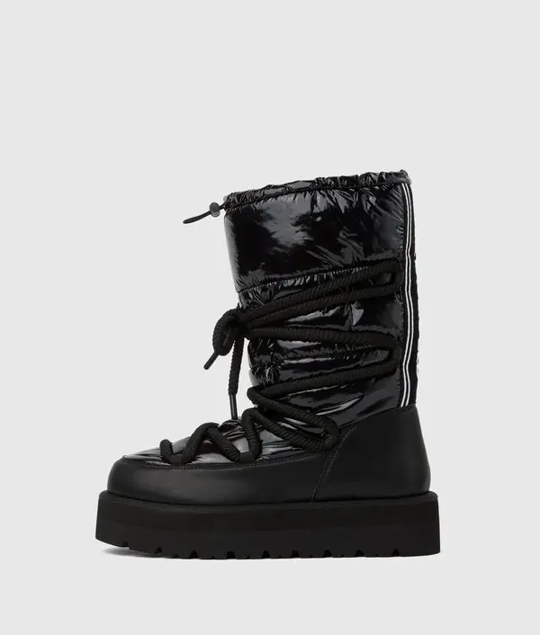 Karl Lagerfeld Skylar High-leg Padded Boots - Black