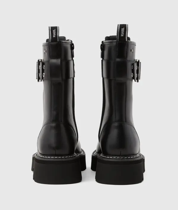 Karl Lagerfeld Kyla Lace-up Buckle Boots