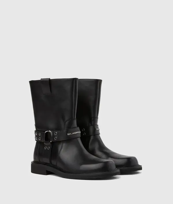 Karl Lagerfeld Sadie Studded Harness Boots