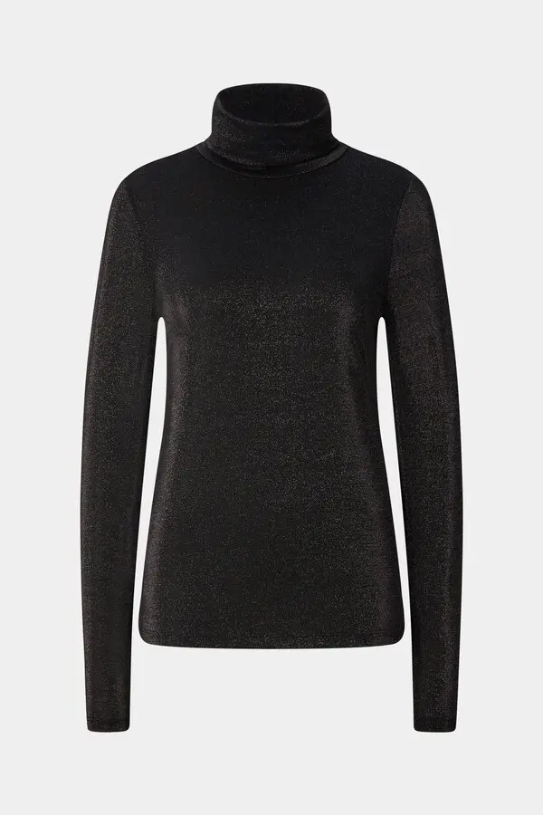 Bogner Silva Long-sleeve Turtleneck Top - Black