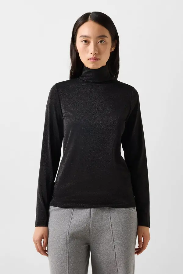 Bogner Silva Long-sleeve Turtleneck Top - Black