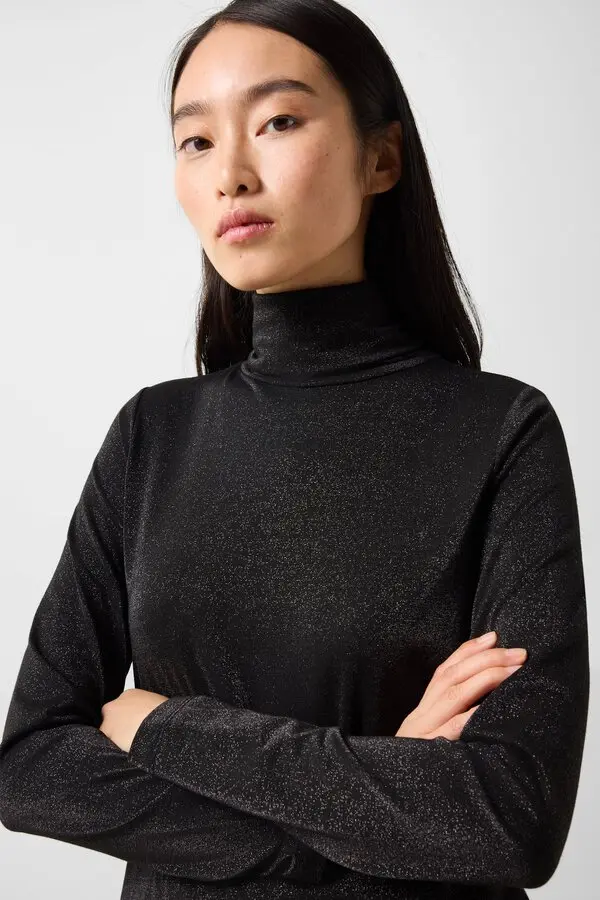 Bogner Silva Long-sleeve Turtleneck Top - Black