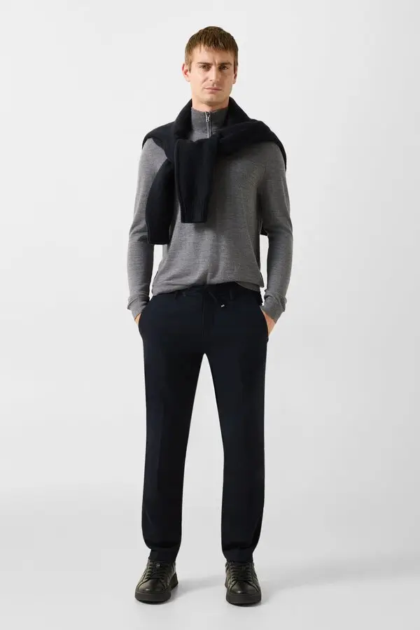 Bogner Riley Business Wool Mix Pants - Navy