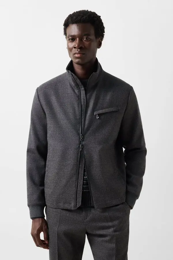 Bogner Milan Virgin Wool Blend Zip-up Jacket