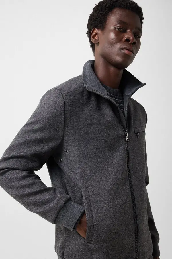 Bogner Milan Virgin Wool Blend Zip-up Jacket