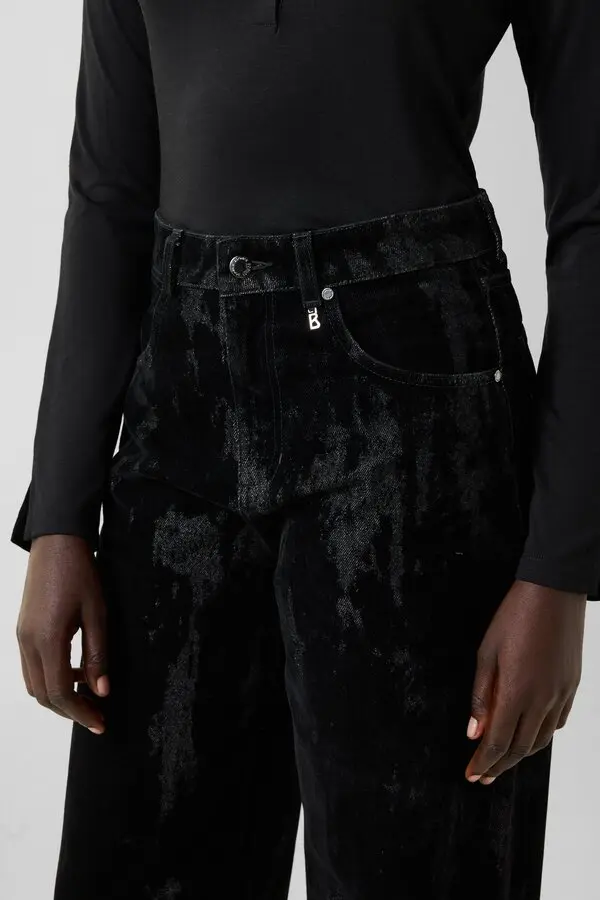 Bogner Lizzy Wide-fit Jeans With Velvet Trim