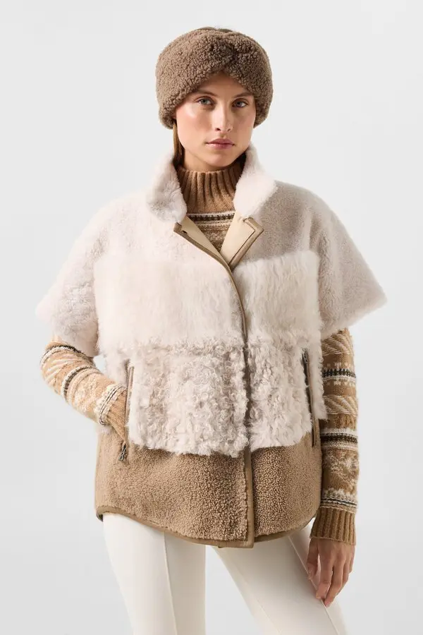 Bogner Lexy Lambskin And Shearling Jacket