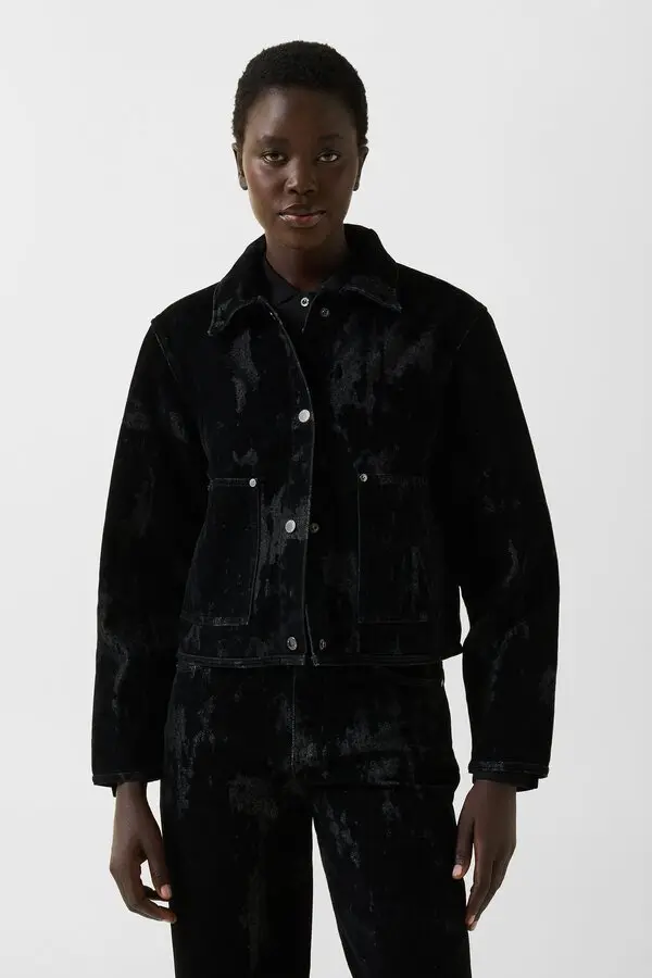 Bogner Lore Velvet Trim Denim Jacket