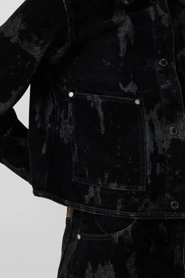 Bogner Lore Velvet Trim Denim Jacket