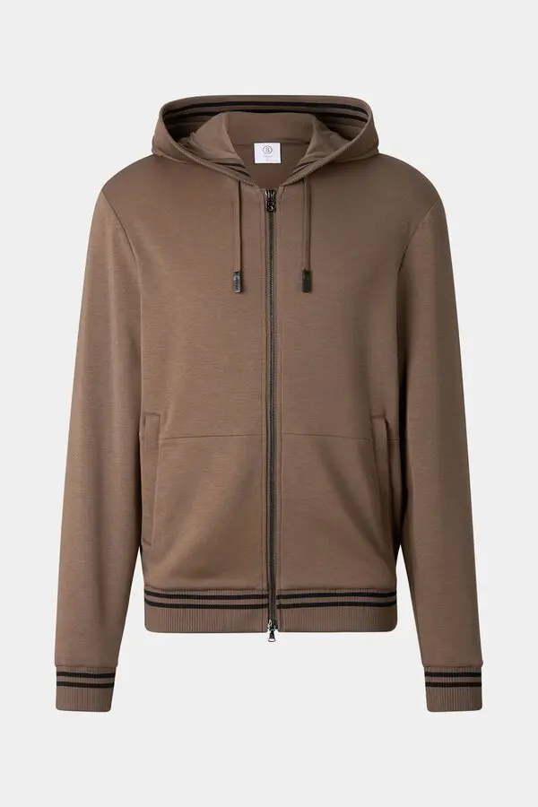 Bogner Forest Jersey Hoodie Jacket - Brown