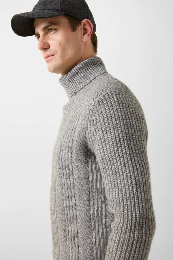 Bogner Eros Yak Wool Turtleneck Pullover - Gray