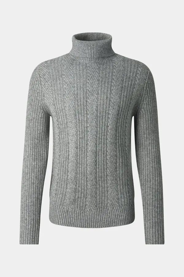 Bogner Eros Yak Wool Turtleneck Pullover - Gray