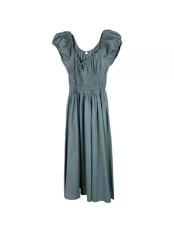 DÔEN Quinn Smocked-waist Midi Dress