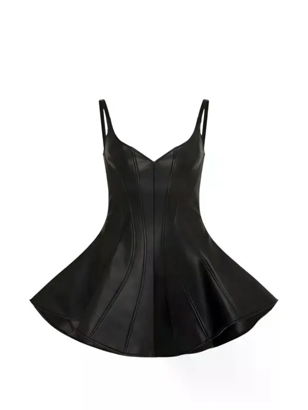David Koma Corset-style Panelled Mini Dress - Black