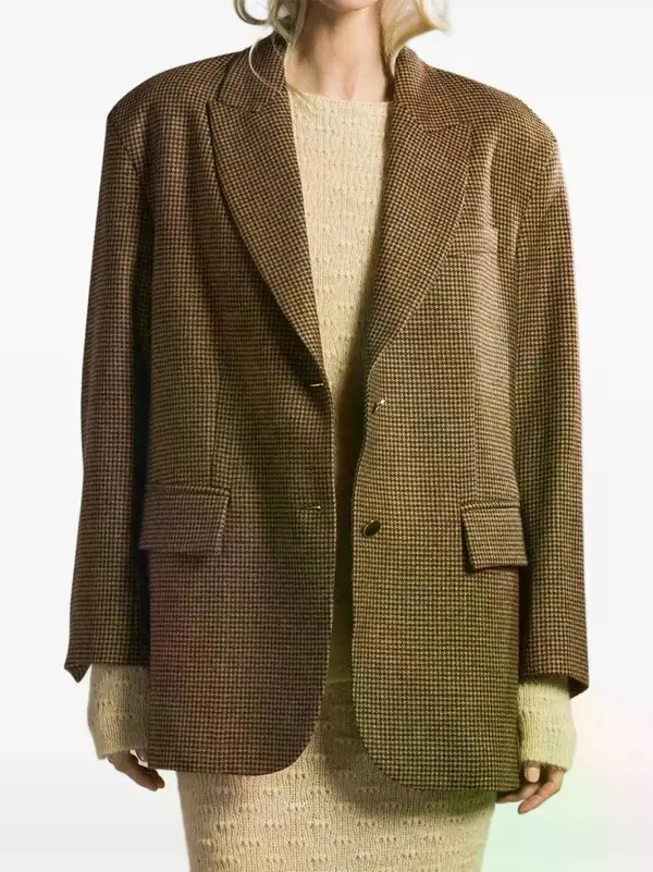 CRUNA Monia Houndstooth-pattern Blazer