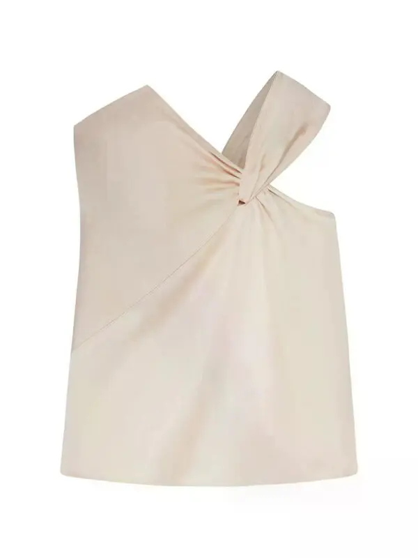 Soeur Luciana Knot-detail One-shoulder Blouse - Pink