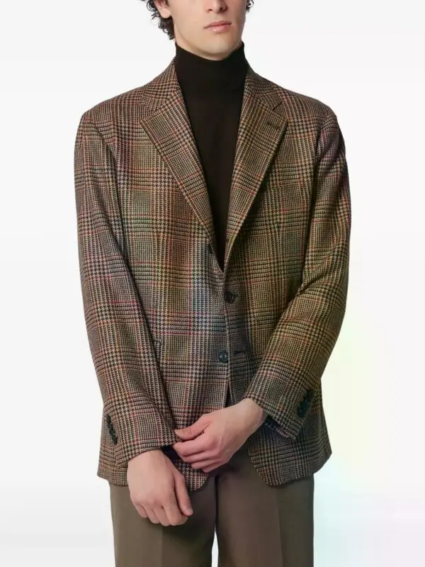 Tagliatore New York Prince Of Wales Check Blazer - Brown