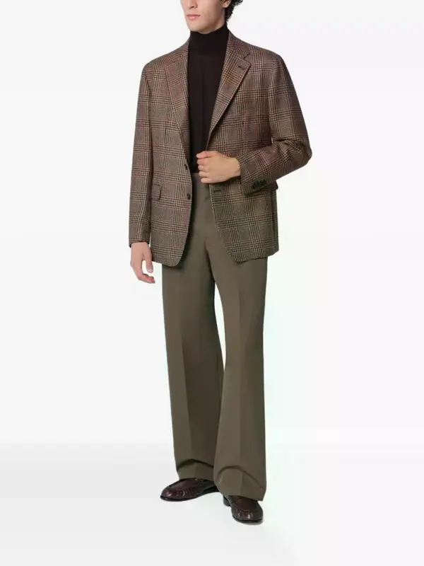 Tagliatore New York Prince Of Wales Check Blazer - Brown