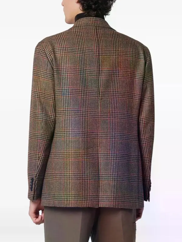 Tagliatore New York Prince Of Wales Check Blazer - Brown