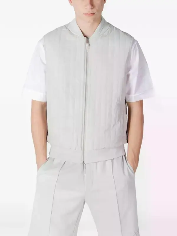 ANTONY MORATO Quilted Zip-fastening Gilet - Grey
