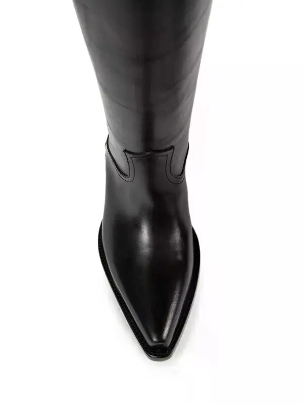 ANN DEMEULEMEESTER Pointed-toe Leather Boots