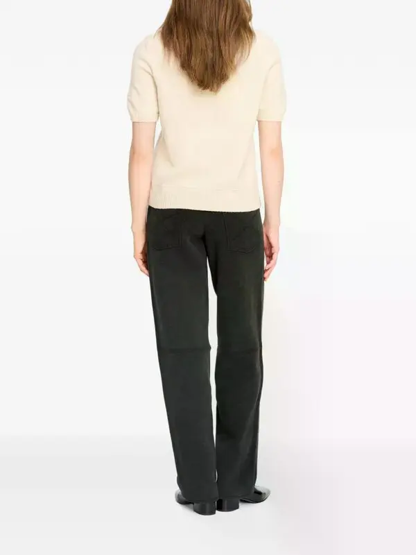 BARRIE Topstitched Cashmere Polo Shirt