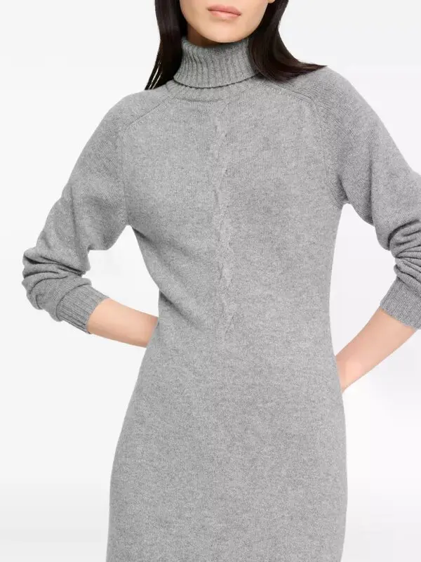 BARRIE Maxi Cable-knit Roll-neck Dress