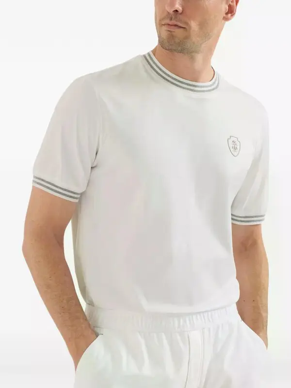 Brunello Cucinelli Logo-embroidered T-shirt