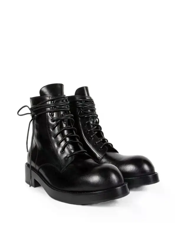 ANN DEMEULEMEESTER Jomund Lace-up Leather Boots