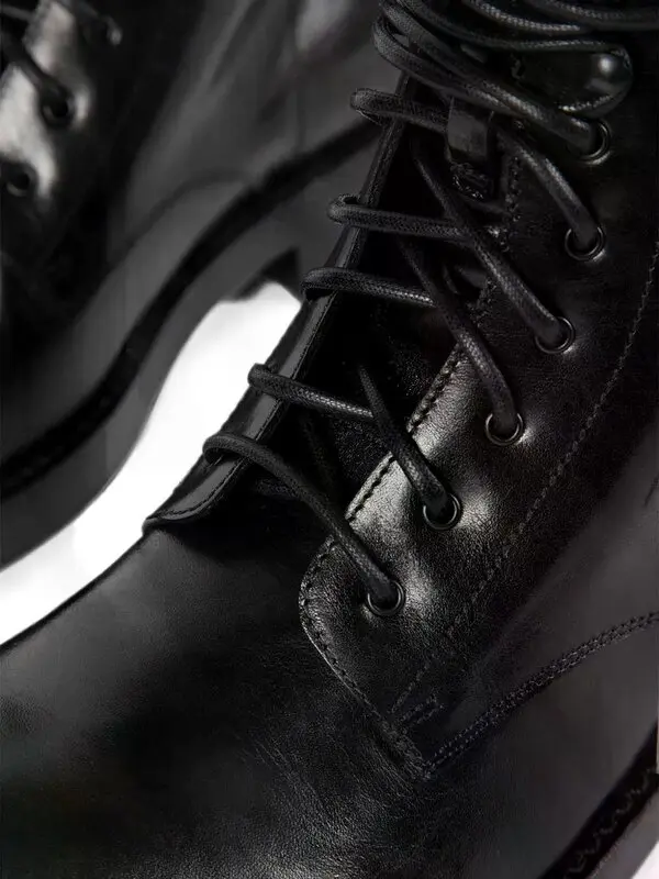 ANN DEMEULEMEESTER Jomund Lace-up Leather Boots