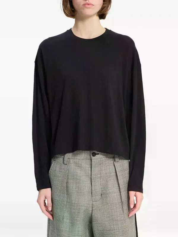 ANN DEMEULEMEESTER Slogan-print Long-sleeve T-shirt