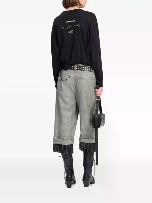 ANN DEMEULEMEESTER Slogan-print Long-sleeve T-shirt