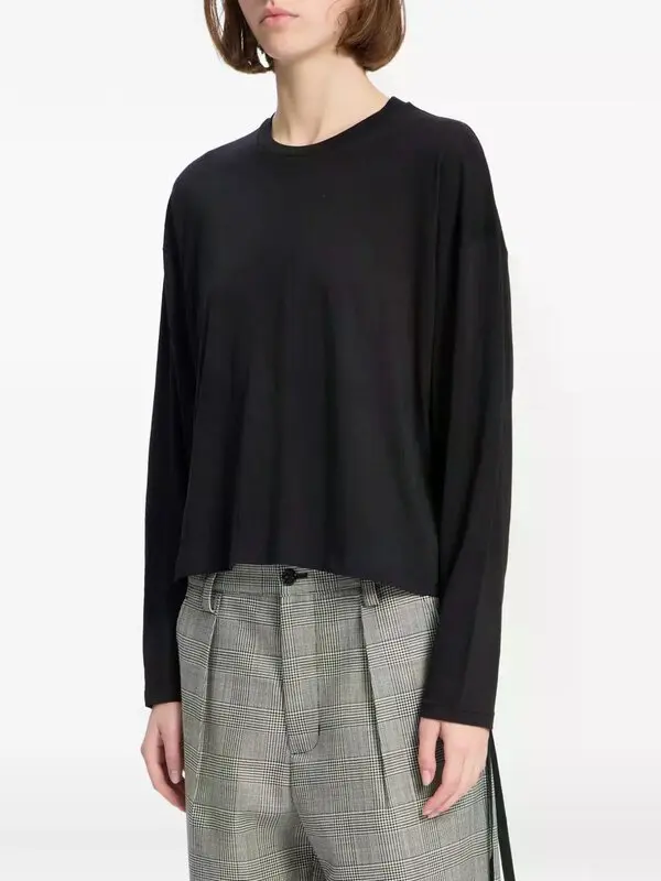 ANN DEMEULEMEESTER Slogan-print Long-sleeve T-shirt