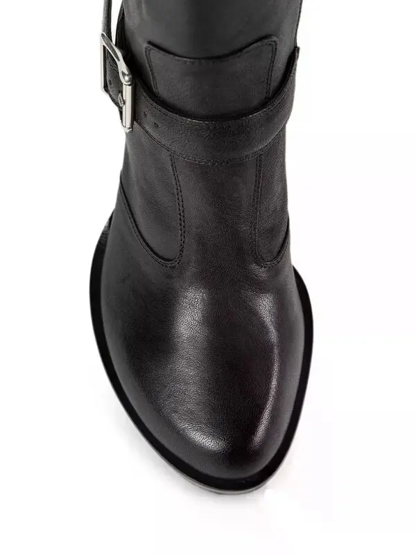 ANN DEMEULEMEESTER Buckle-strap Leather Ankle Boots