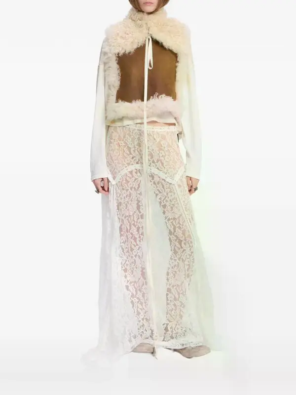 ANN DEMEULEMEESTER Curled Shearling Collar Scarf