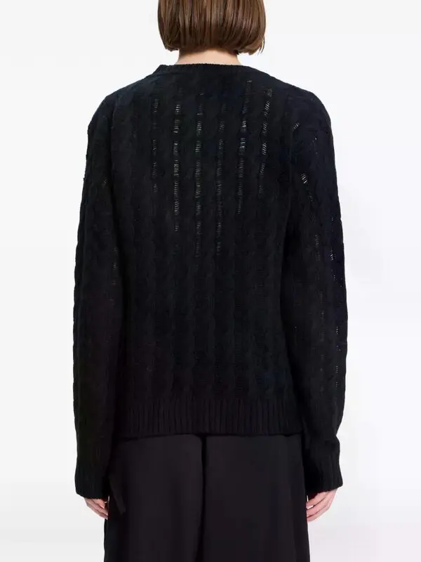 ANN DEMEULEMEESTER Cable-knit Wool-blend Sweater