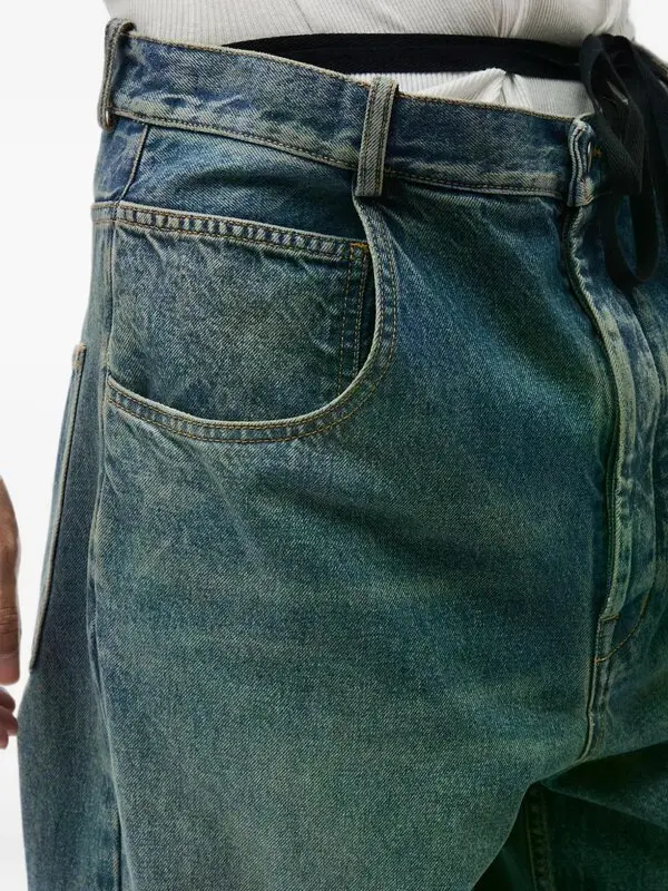 ANN DEMEULEMEESTER Stonewashed Self-tie Jeans