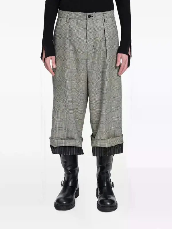 ANN DEMEULEMEESTER Layered-hem Wool Trousers
